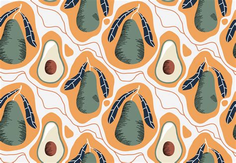 Seamless Pattern With Avocado Vector Illustration Vector Art At Vecteezy