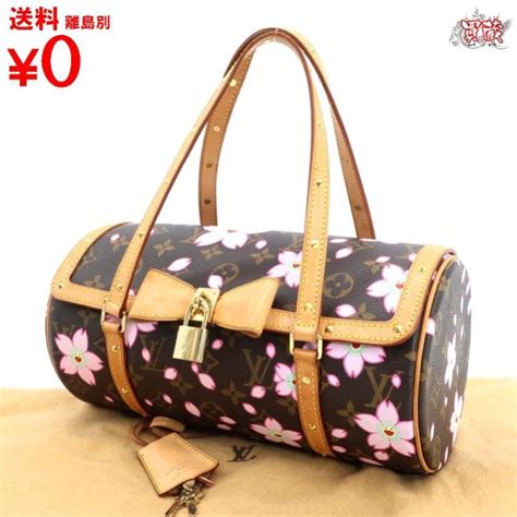 買蔵 Louis Vuitton ルイヴィトン パピヨンgm 村上隆コラボ チェリー ブロッサム モノグラム レディースハンドバッグ｜売買