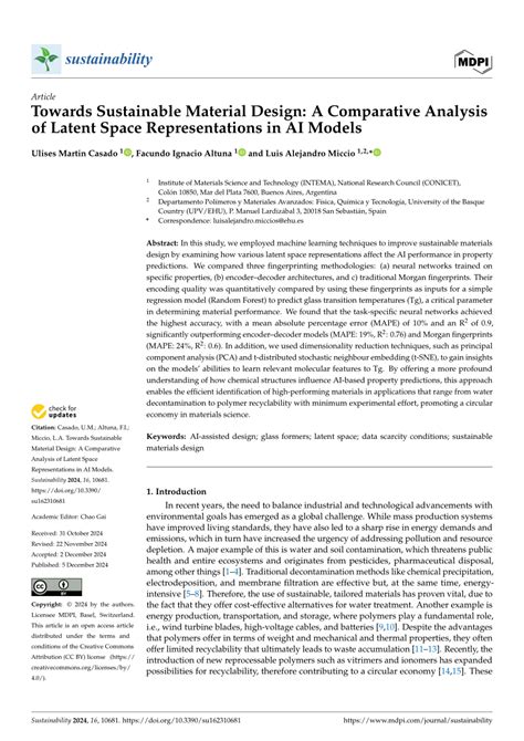 Pdf Towards Sustainable Material Design A Comparative Analysis Of Latent Space