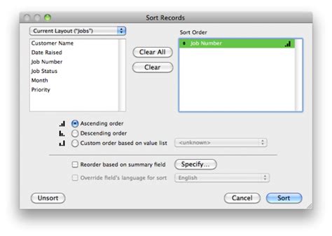 Sorting Records Using Your Own Custom Ordering