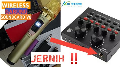 CARA MENGHUBUNGKAN SOUNDCARD V8 DENGAN MIC WIRELESS ADVANCE 103 YouTube