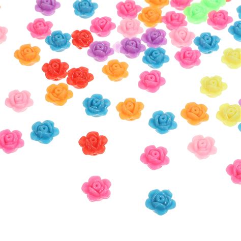 Homemaxs 300 Pcs Simulated Rose Beads Pearls Stickers Crafts Jewelry