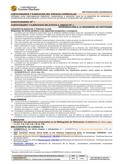 Ma 2024 Cuestionario 1 Corresponde A Unidad 1 Introducción A La