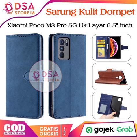 Jual Case Poco M3 Pro Casing Poco M3 Pro Leather Case Flip Cover Wallet Dompet Hp Casing