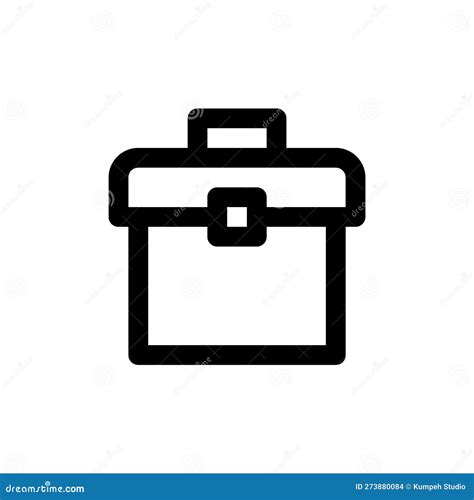Tool Box Outline Vector Icon Thin Line Black Tool Box Icon Flat