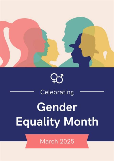 Modern Gender Equality Month Poster Free Poster Template Piktochart