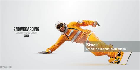 흰색 배경에 스노우보드의 현실적인 실루엣 트릭을 하는 스노보더 남자 조각 벡터 그림 3차원 형태에 대한 스톡 벡터 아트 및 기타 이미지 3차원 형태 가루눈 겨울