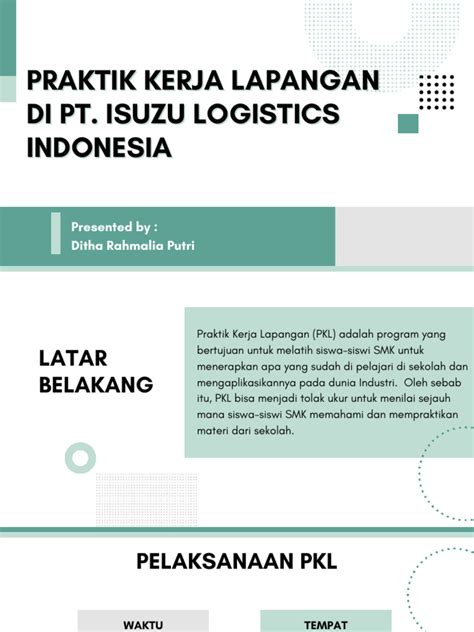 Tugas Presentasi Pkl Ditha Rahmalia Putri Pdf