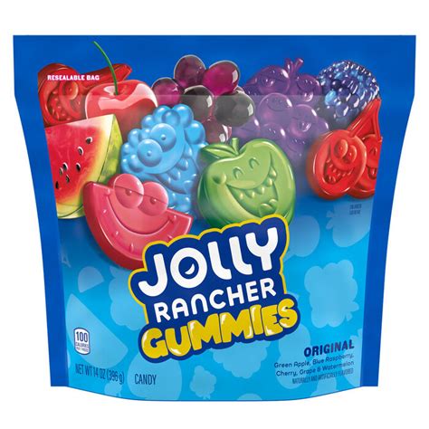Jolly Rancher Gummies Assorted Fruit Flavored Candy Bag 14 Oz