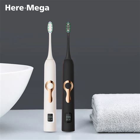 Here Mega Intelligent Lcd Sonic Electric Toothbrush Maglev Induction Third Gear Adjustment