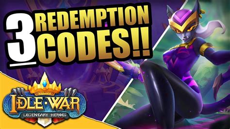 Three Redemption Codes Idle War Legendary Heroes Youtube