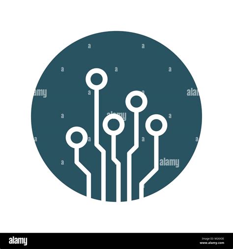 Icono De Placa De Circuito Plan De Tecnología Plana Símbolo