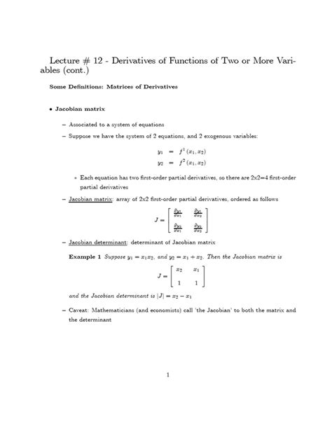 Lecture 12 Pdf Determinant Matrix Mathematics
