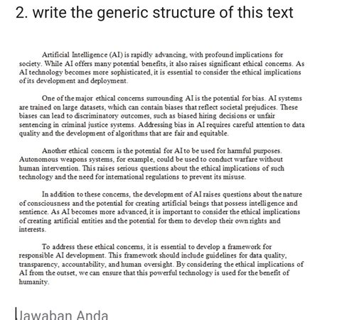 2 Write The Generic Structure Of This Text StudyX