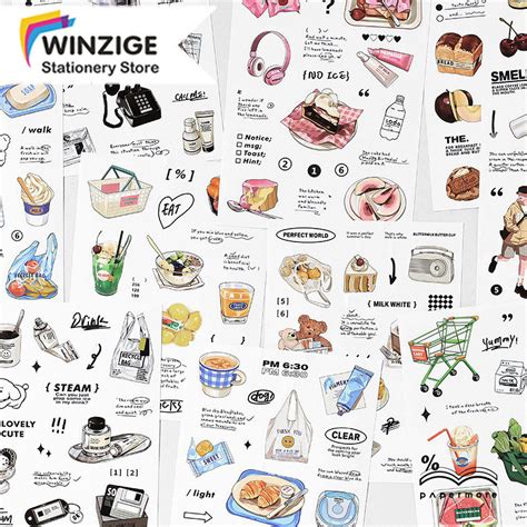 Jual Winzige Stiker Lucu Scrapbook Sticker Aesthetic Korea Jurnal