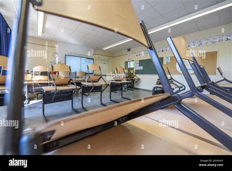 Classroom Of A Fourth Grade After School The Building Is Older But In