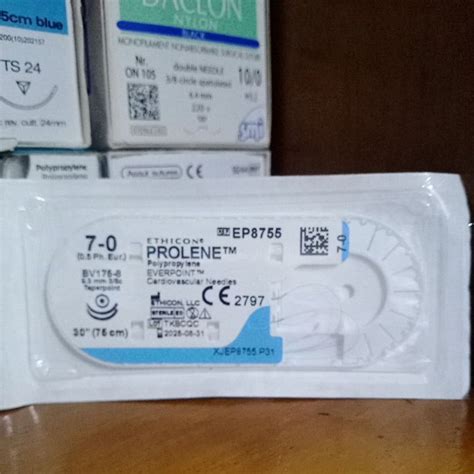 Jual Prolene 7 0 Double Taper Point Ep8755 Polypropylene Non Absorbable Shopee Indonesia