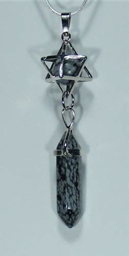 Snowflake Obsidian Bullet And Ball Pendant On 925 Silver Chain Laneyscrafts