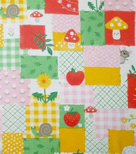 Yellow And Red Patchwork Super Snuggle Flannel Fabric By Pop Joann