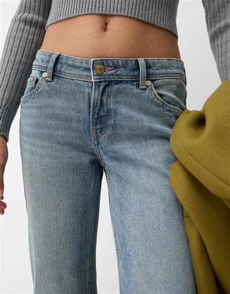 Low Waist Boot Cut Jeans Women Bershka
