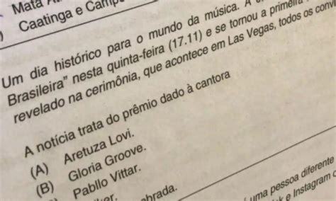Concurso Para Soldado Da Pm Ba Faz Pergunta Sobre Artista Trans E