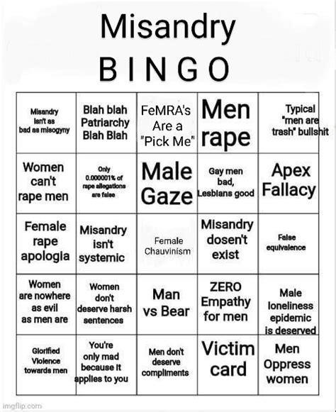 Misandry Bingo Album On Imgur