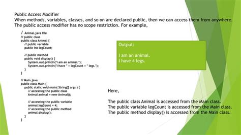 Access Modifierpptx Programming Languages Computing