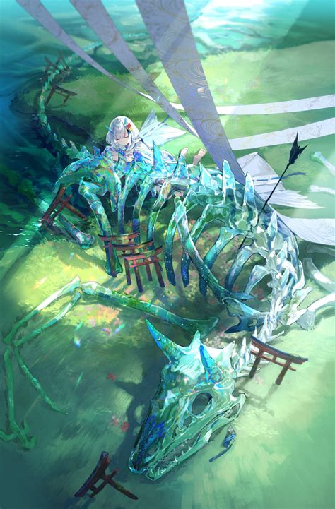 Safebooru 1girl Absurdres Aqua Horns Arrow Projectile Bangs Blue