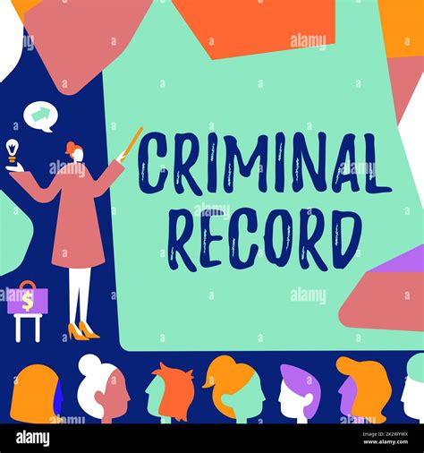 Hand Writing Sign Criminal Record Conceptual Photo Profile Of A Person