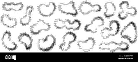 Bitmap Pattern Background Organic Shapes Y2k Gradient Retro Vector Elements Abstract Noisy