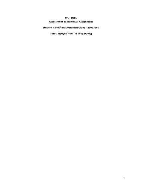 Obe Individual Assignment Pdf Extraversion And Introversion Personality Traits