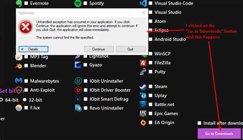 2 issues in common apps tab · issue 19 · hellzerg optimizer · github