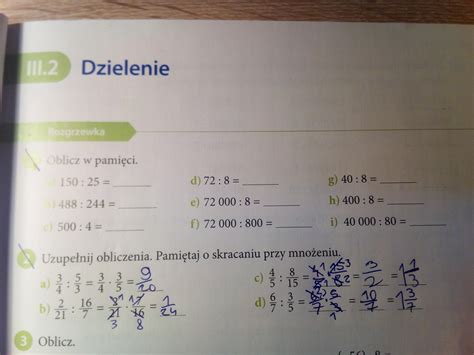 Oblicz w pamięci Strona zadanie klasa matematyka z kluczem Pomocy plissss Zadanie