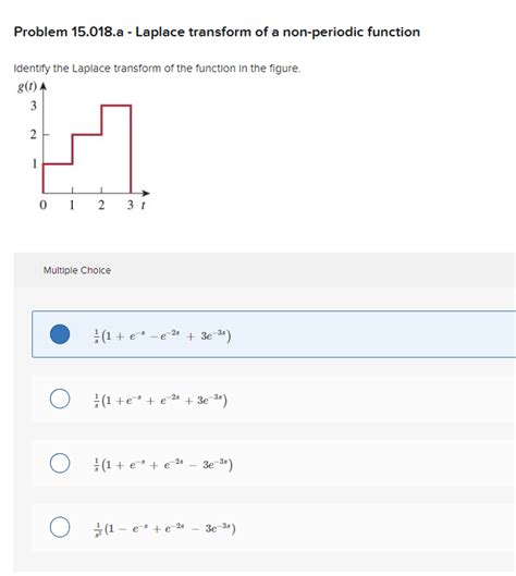 Solved Problem 15 018 A Laplace Transform Of A Chegg Com