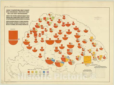 Map Hungary 1918 55 Antique Vintage Reproduction Historic Pictoric