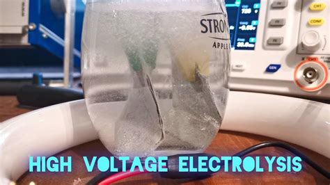 Simple Electrolysis Experiment With My High Voltage Impulse Generator Youtube