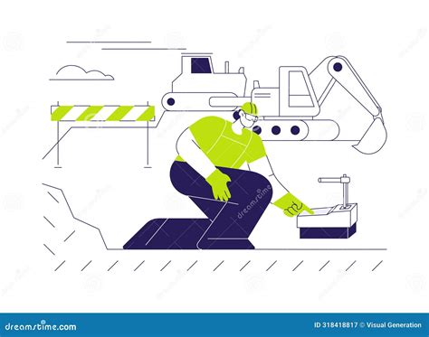 Geotechnical Site Investigation Abstract Concept Vector Illustration Stock Vector