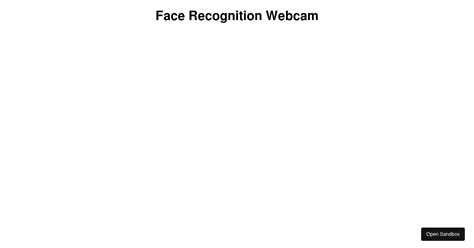 Face Recognition Webcam React Forked Codesandbox