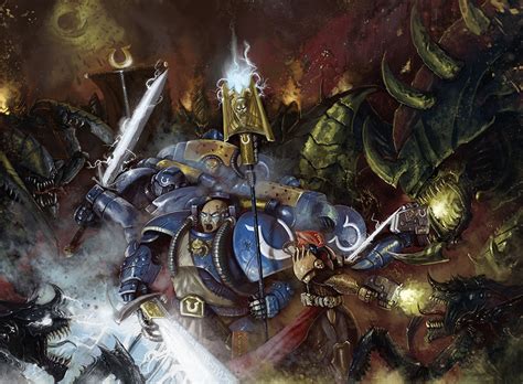 Warhammer Fan Art Tyranids Vs Ultramarines And 40k Artwork