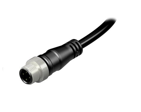 M12 Cable Assembly A Coding 4 Contacts Male Male