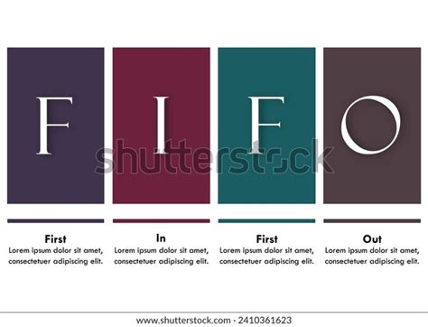 Fifo Concept First First Out Queue Stock Vector Royalty Free