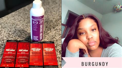 Easy Diy Coloring Hair From Black To Burgundy Without Bleach Youtube