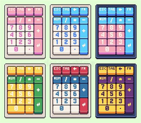 Numeric Keypad Pixel Art Stock Vector Illustration Of Line 354338954