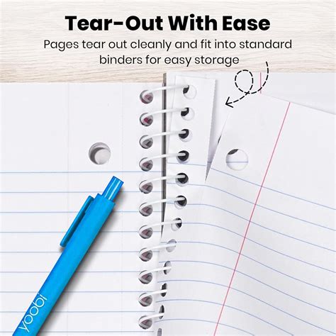 Yoobi College Ruled 8 X 105” Spiral Notebook Set India Ubuy