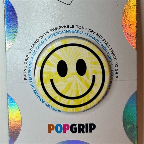 Popsocket Cell Phones And Accessories Popsocket Tie Dye Yellow Smiley