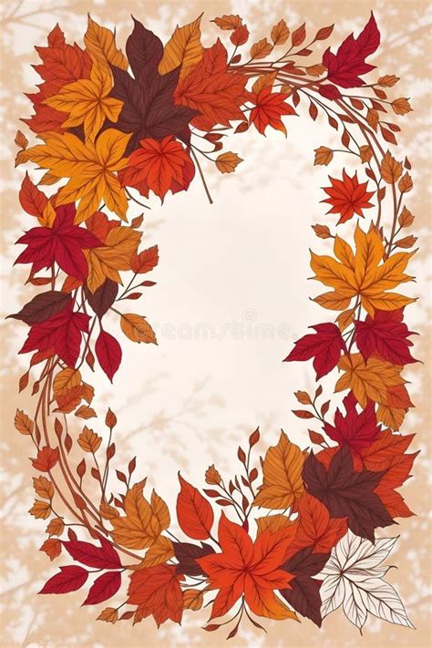 Fall Leaves Page Borders Nature Inspired Border Designs Leafy Autumn