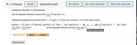 Solved Use The Squeeze Theorem To Show That Chegg
