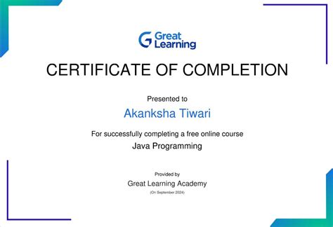 Akanksha Tiwari On Linkedin Java Learning Achievement Course