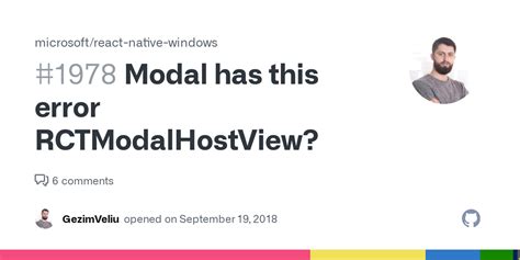 Modal Has This Error Rctmodalhostview · Issue 1978 · Microsoftreact