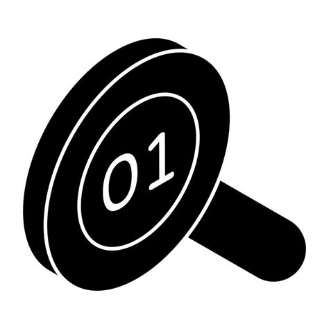Un Editable Dise O Icono De Buscar Binario Datos Vector En